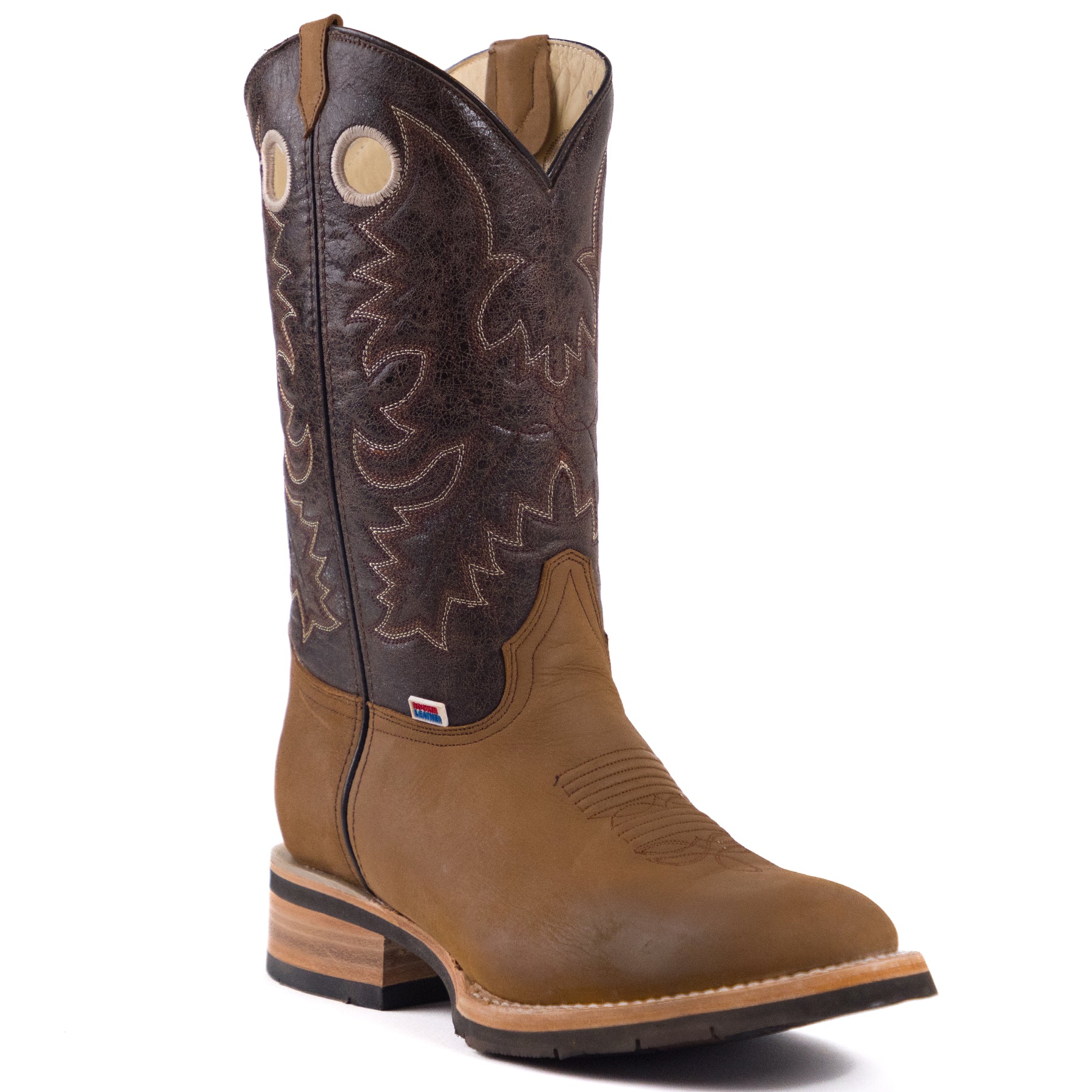 1219 - RockinLeather Men's Round Toe Crazy Horse Western Boot